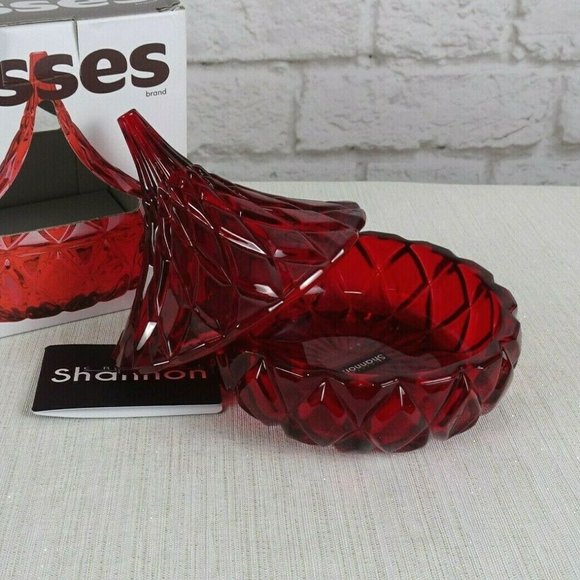 Godinger | Accents | New Hersheys Kiss Candy Dish Red Crystal Godinger ...
